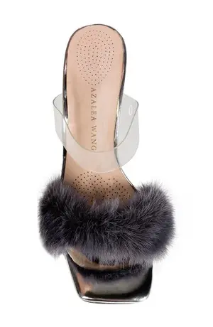 AZALEA WANG Faux Fur Sandal