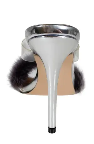 AZALEA WANG Faux Fur Sandal