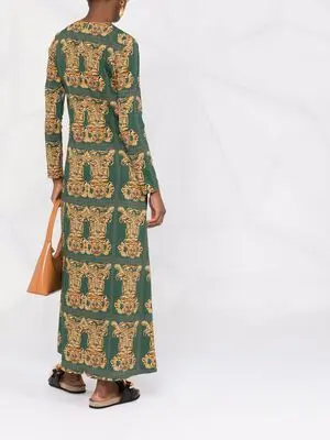 La DoubleJ Swing Tiger-print Maxi Dress