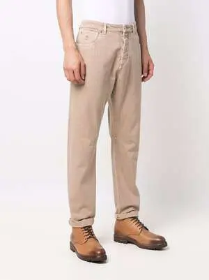 Brunello Cucinelli Embroidered Logo Straight Jeans