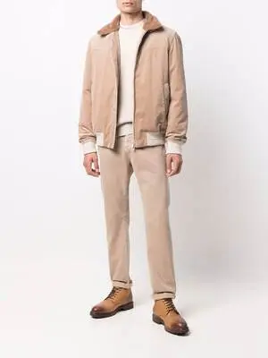 Brunello Cucinelli Embroidered Logo Straight Jeans