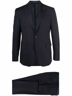 Tagliatore Single-breasted Wool Suit - Blue