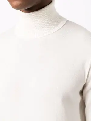 Malo Cashmere Roll Neck Jumper - Neutrals