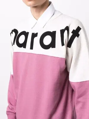 Isabel Marant Aftone Colourblock Logo-print Sweatshirt