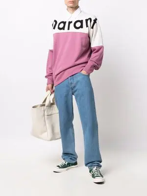 Isabel Marant Aftone Colourblock Logo-print Sweatshirt