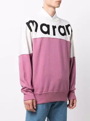 Isabel Marant Aftone Colourblock Logo-print Sweatshirt