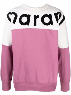 Isabel Marant Aftone Colourblock Logo-print Sweatshirt