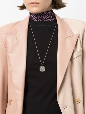 Raf Simons Circular Pendant Clasp-fastening Necklace