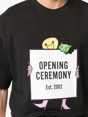 Opening Ceremony Light Bulb Box Logo Print T-shirt - Black