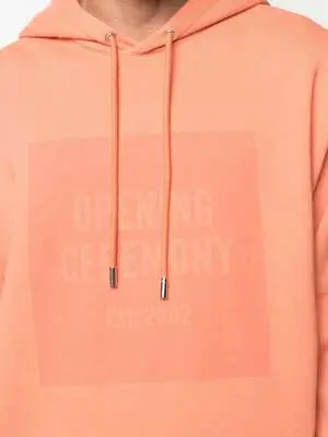 Opening Ceremony Box Logo Print Hoodie - Orange
