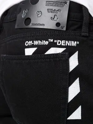 Off-White Diagonals Print Straight-leg Jeans