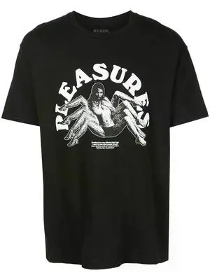 PLEASURES Logic-print T-shirt - Black
