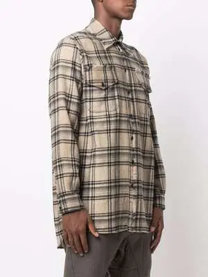 UMA WANG Oversized Check Shirt