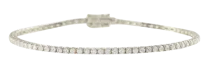 SYDNEY EVAN 14kt Gold Diamond Tennis Bracelet - White