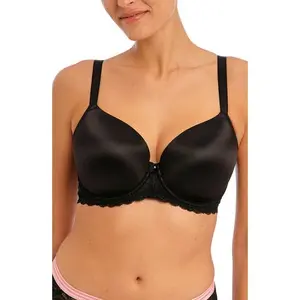 Freya Offbeat Underwire Demi Plunge Molded Bra - Black