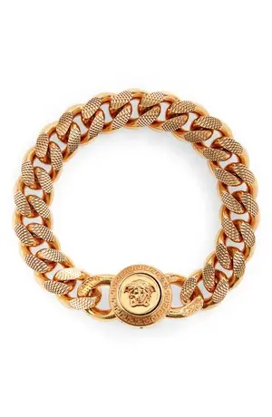 Versace Medusa Chain Link Bracelet - Gold