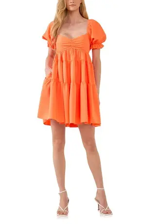 Endless Rose Puff Sleeve Minidress