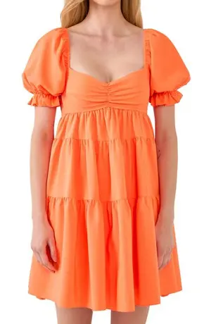 Endless Rose Puff Sleeve Minidress