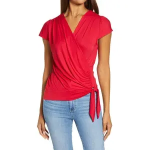 Loveappella V Neck T-shirts For Women