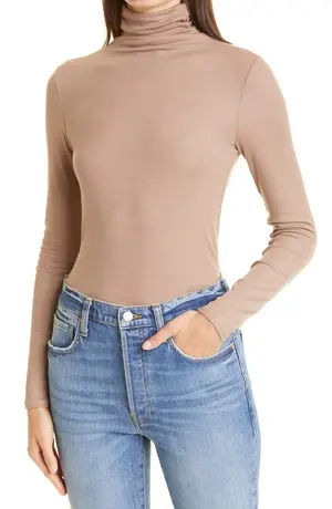 Ag Chels Ribbed Turtleneck Sweater Birch Bark