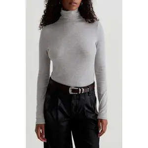 Ag Chels Ribbed Turtleneck Sweater - Heather Grey