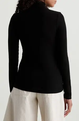 Ag Chels Ribbed Turtleneck Sweater - Super Black