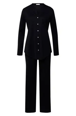 Hanro Cotton Deluxe Pajamas - Black