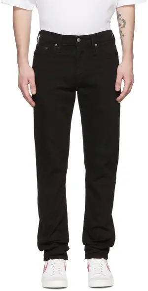 LEVI'S Levi's Black 502 Taper Fit Jeans - Black Leaf Adv