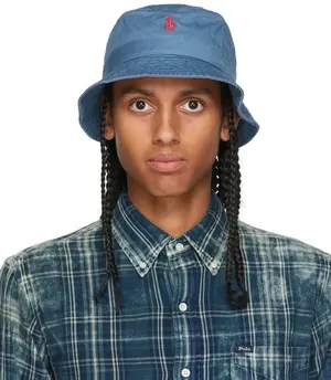Ralph Lauren Polo Ralph Lauren Blue Cotton Bucket Hat - Delta Blue