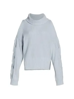 Simkhai Jonathan Simkhai Chloe Cold-Shoulder Sweater - Mist