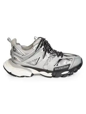 Balenciaga Balenciaga Track Metallic Sneakers - Silver