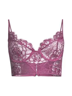 Kiki De Montparnasse Kiki De Montparnasse Coquette Lace Longline Bra - Framboise