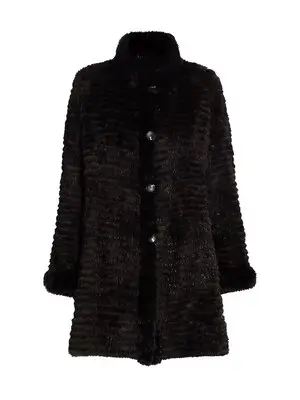 The Fur Salon The Fur Salon Sable Fur Sections Reversible Coat - Uptone