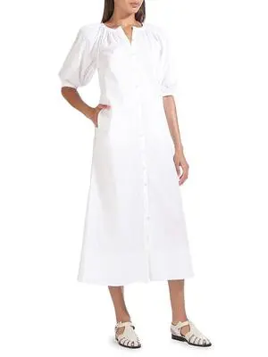 Staud STAUD Vincent Maxi Shirtdress - White