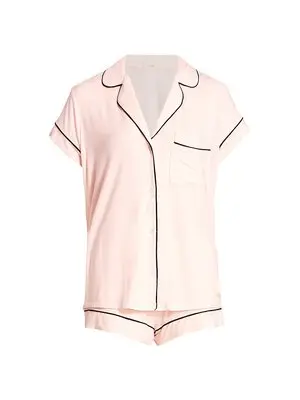 Eberjey Eberjey Gisele 2-Piece Short Pajama Set - Sorbet Black