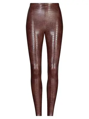 Commando Commando Python-Print Leggings - Brown Crocodile