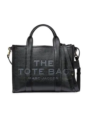 Marc Jacobs Marc Jacobs Small Traveler Leather Tote Black