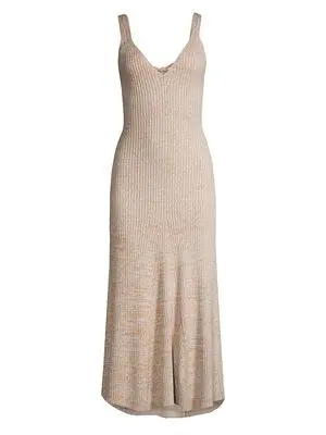 Significant Other Significant Other Liv Ribbed Midi Dress - Bone