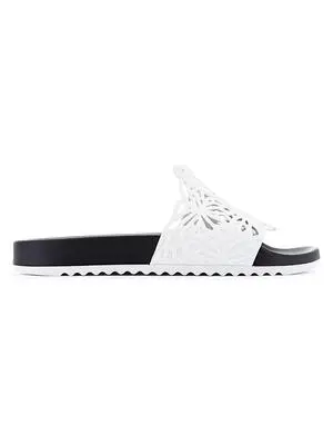 SOPHIA WEBSTER Sophia Webster Lia Slide Sandals - Black White