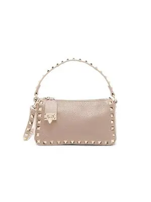 Valentino Garavani Valentino Garavani Rockstud Leather Small Shoulder Bag - Poudre