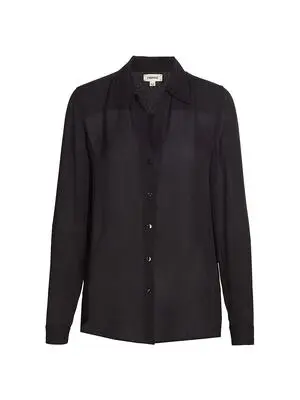 L'Agence L'AGENCE Nina Silk Blouse - Black