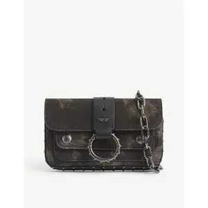 Zadig&Voltaire Kate Wallet Acid-Bleached Denim Cross-Body Bag