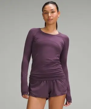 Lululemon Swiftly Tech Long-Sleeve Shirt 2.0 Grape Thistle/grape Thistle
