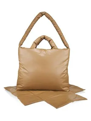 KASSL EDITIONS Kassl High Summer Padded Oil-Coated Canvas Baby Bag - Camel