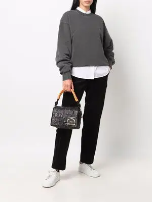 Carhartt Work In Progress Cotton Logo Patch Sweatshirt - Black