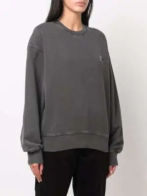 Carhartt Work In Progress Cotton Logo Patch Sweatshirt - Black