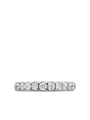 David Yurman Platinum Diamond Band Ring - Silver