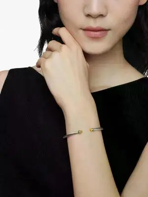 David Yurman 18kt Yellow Gold And Sterling Classic Cable Citrine Bracelet