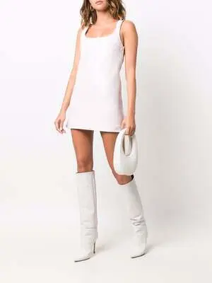 COURREGES Sleeveless Vinyl Mini Dress - Pink