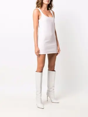 COURREGES Sleeveless Vinyl Mini Dress - Pink